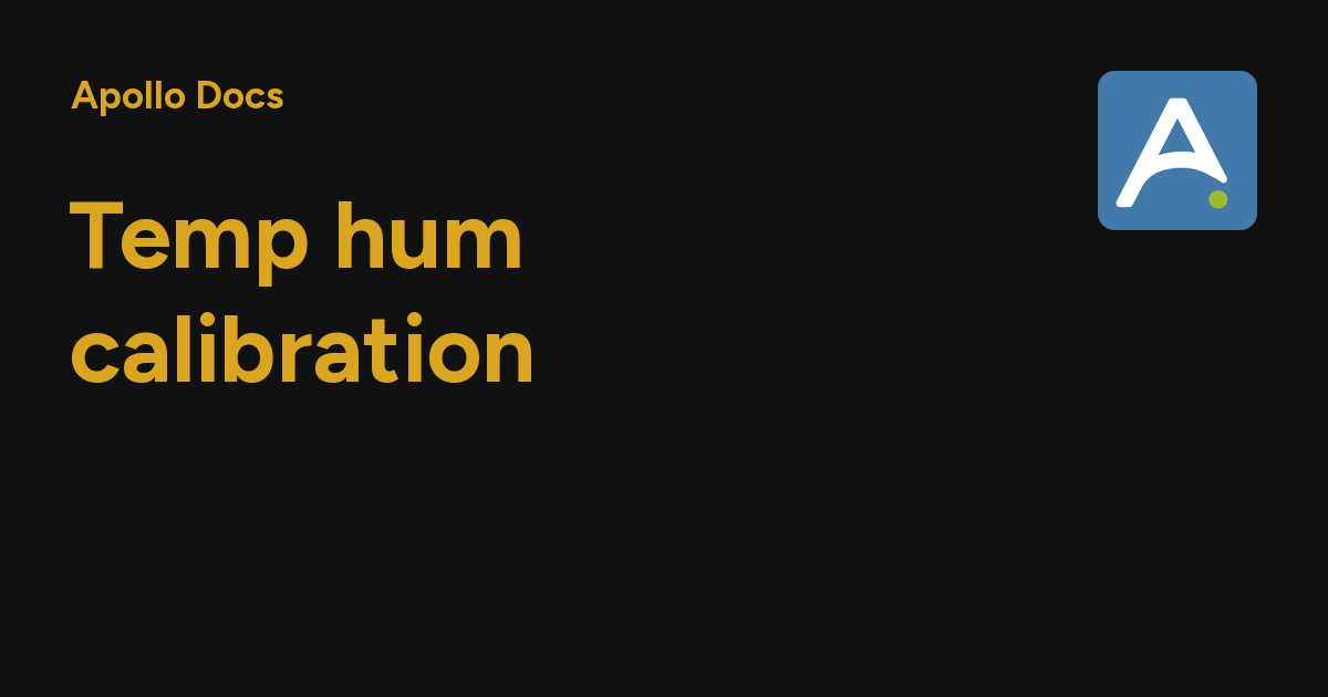 Simple and Advanced Examples of Temperature & Humidity Offsets - Apollo ...