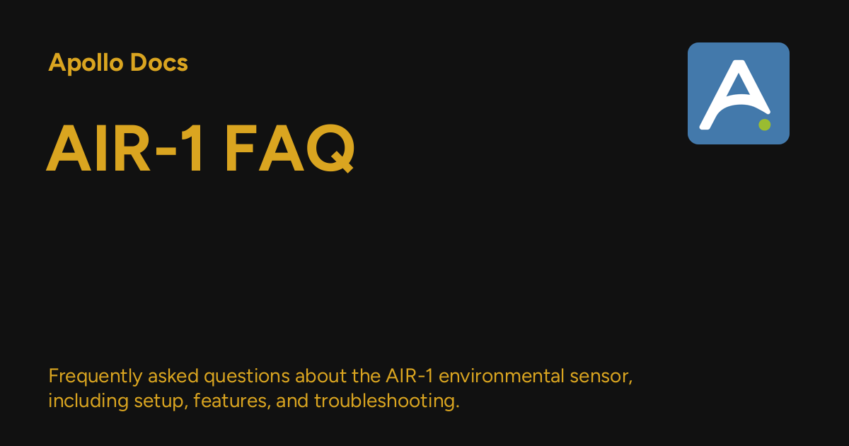 AIR-1 FAQ - Apollo Docs