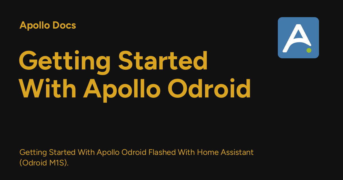 Getting Started With Apollo Odroid - Apollo Docs Getting Started With Apollo Odroid - Apollo Docs
