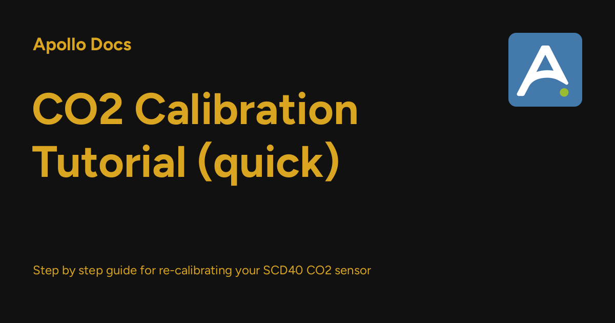CO2 Calibration Tutorial (quick) - Apollo Docs