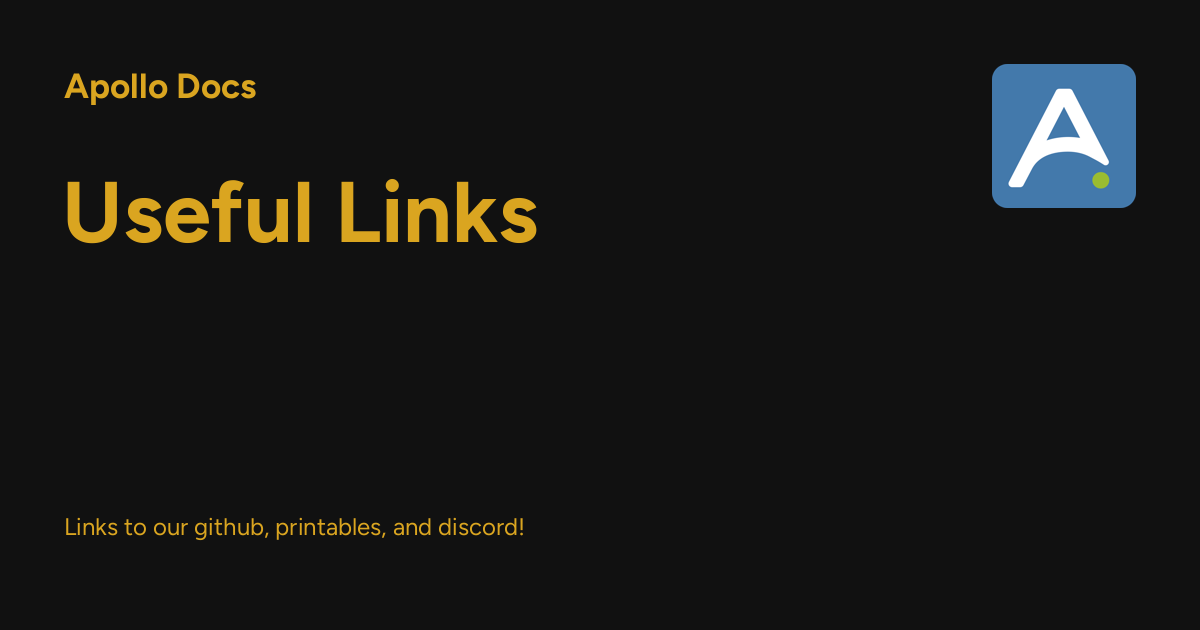 Useful Links - Apollo Docs