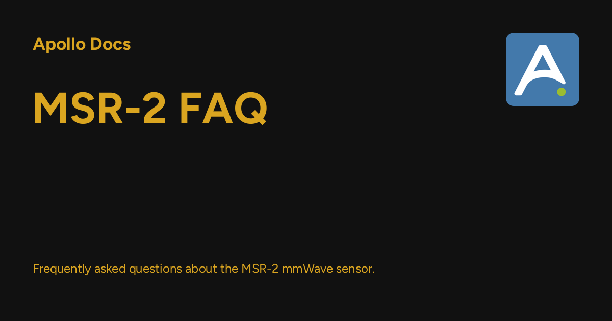 MSR-2 FAQ - Apollo Docs