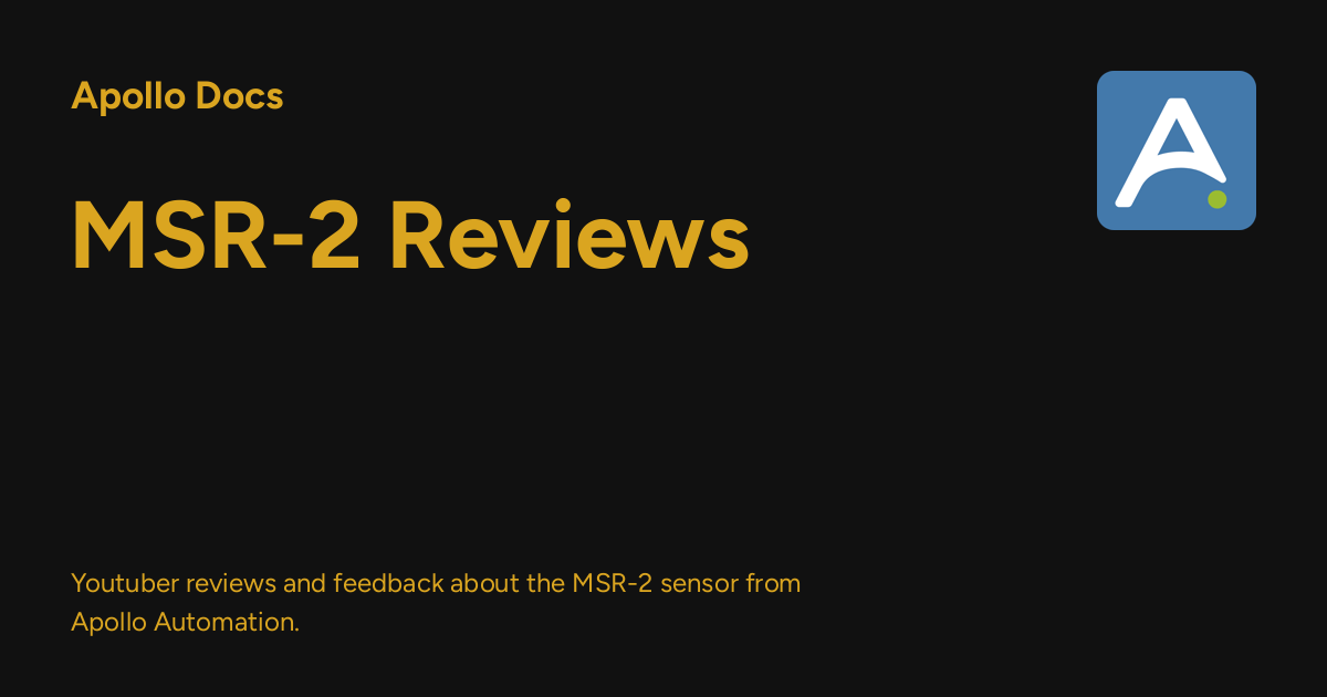MSR-2 Reviews - Apollo Docs
