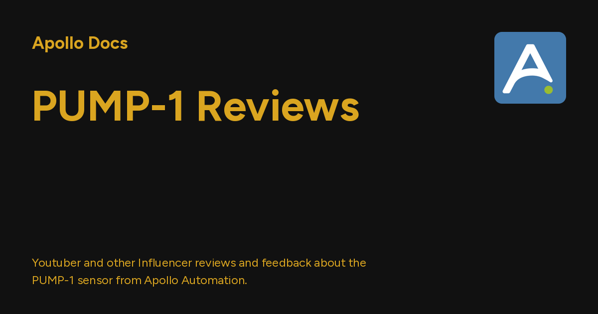 Pump 1 Reviews Apollo Docs