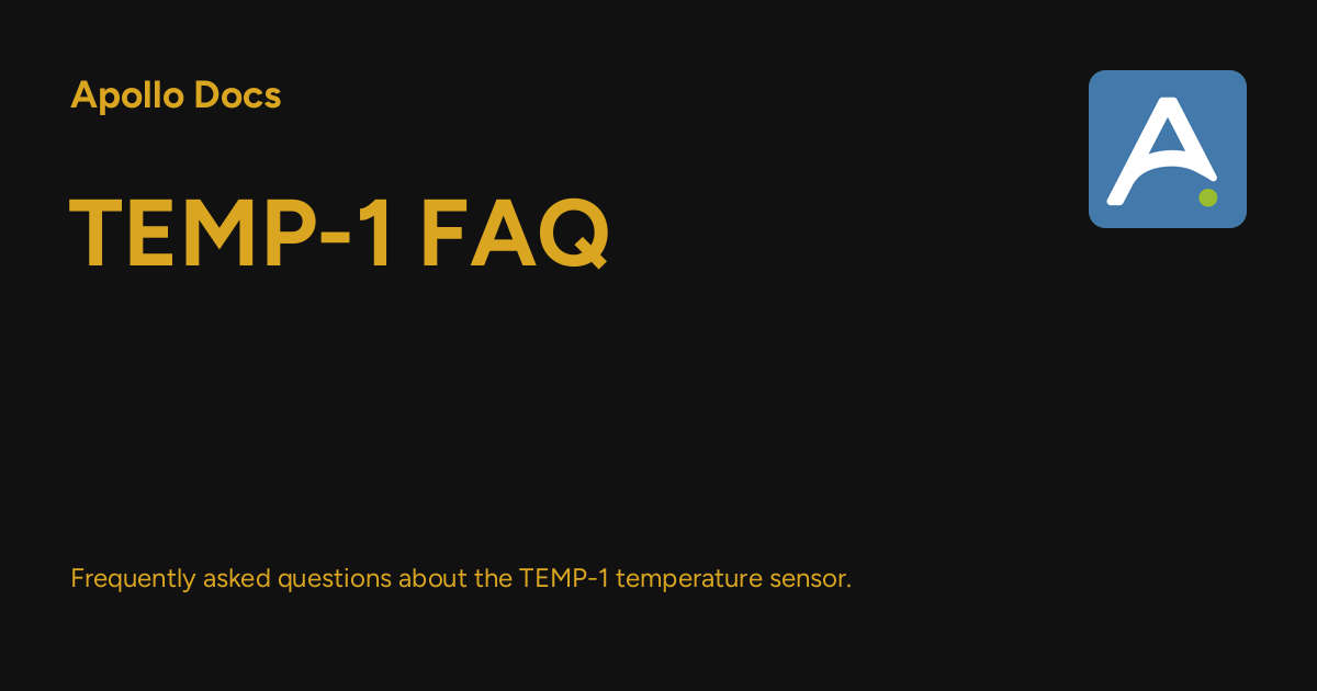 TEMP-1 FAQ - Apollo Docs