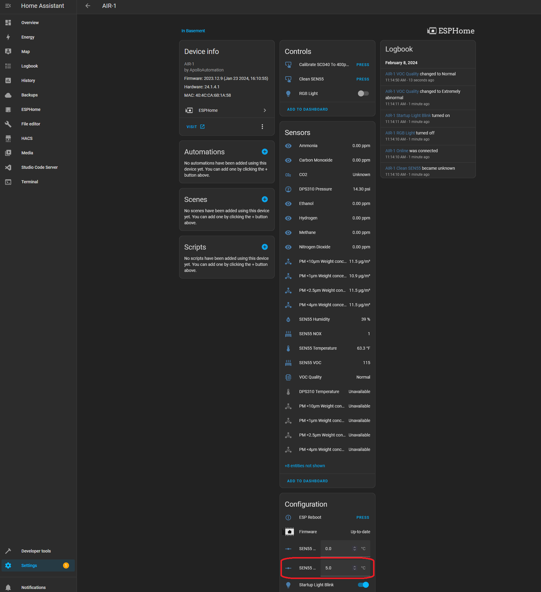 Air 1 temp calibration - Apollo Docs
