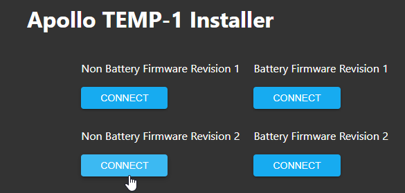 Factory Re-Flash TEMP Pro-1 - Apollo Docs